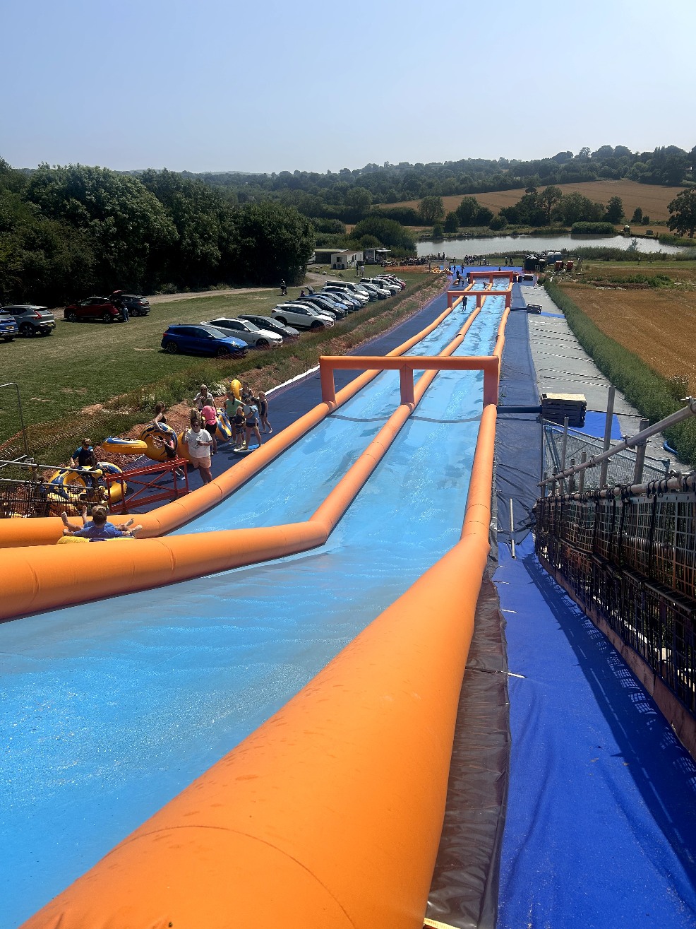 Our Day at the Mammoth Slip and Slide, Greendale Farm Shop Exeter | The Parenting Daily